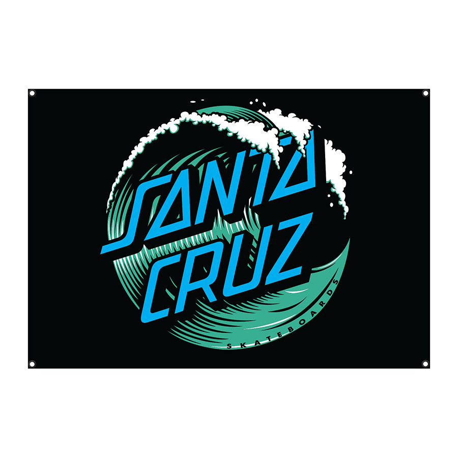 Santa Cruz Beach Flag - Wave Dot [Black]