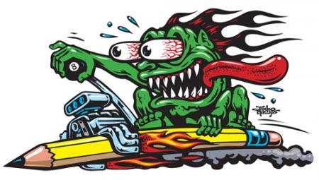 Decal Pencil Gremlin - Jimbo Phillips sticker