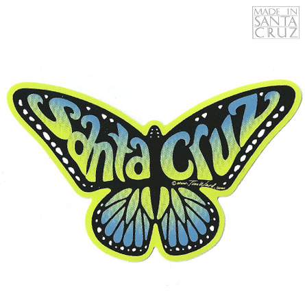Decal Monarch Butterfly (Aqua) Santa Cruz Sticker - by Tim Ward