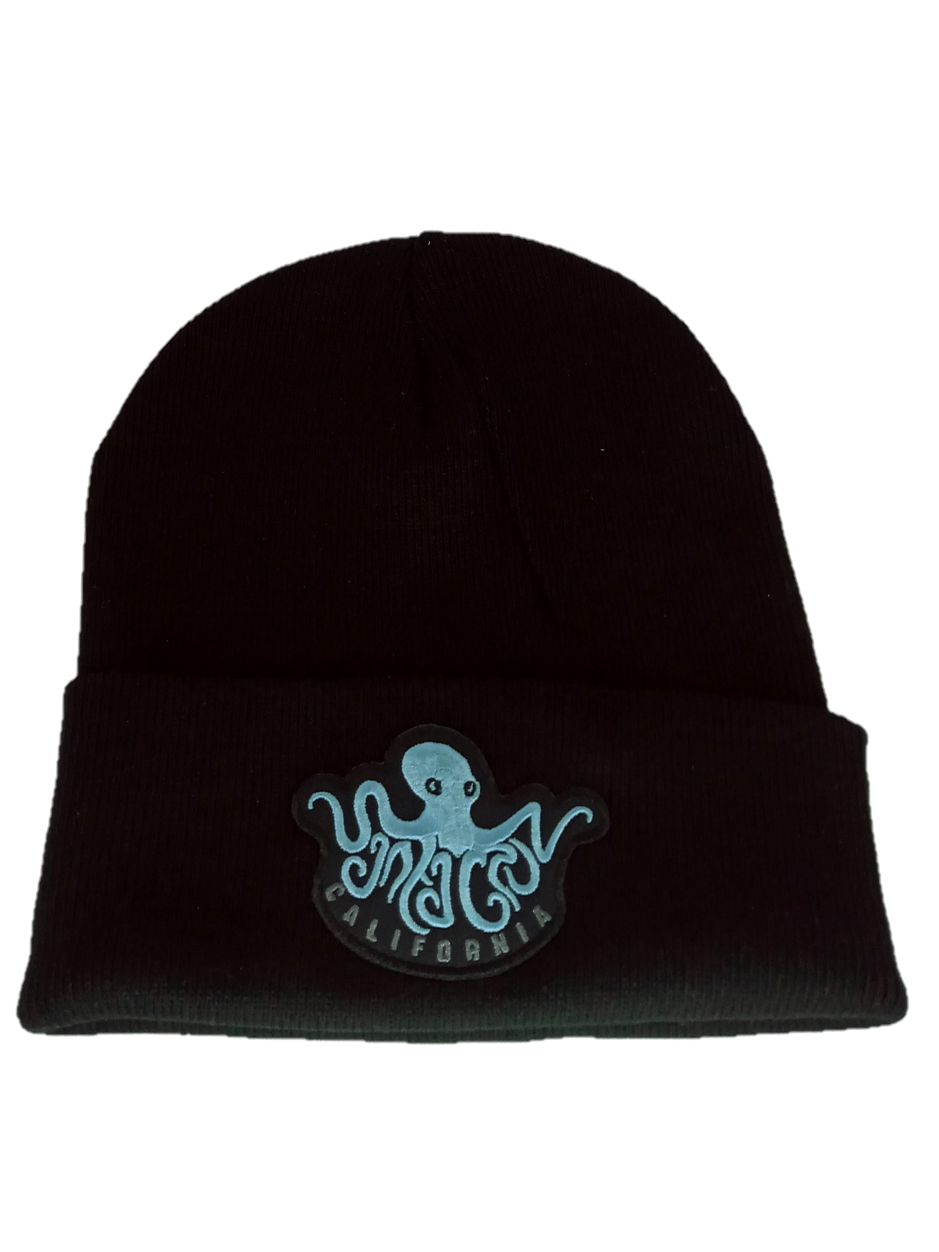 Beanie By Life At Sea (Blue Octopus/Fold/Black)