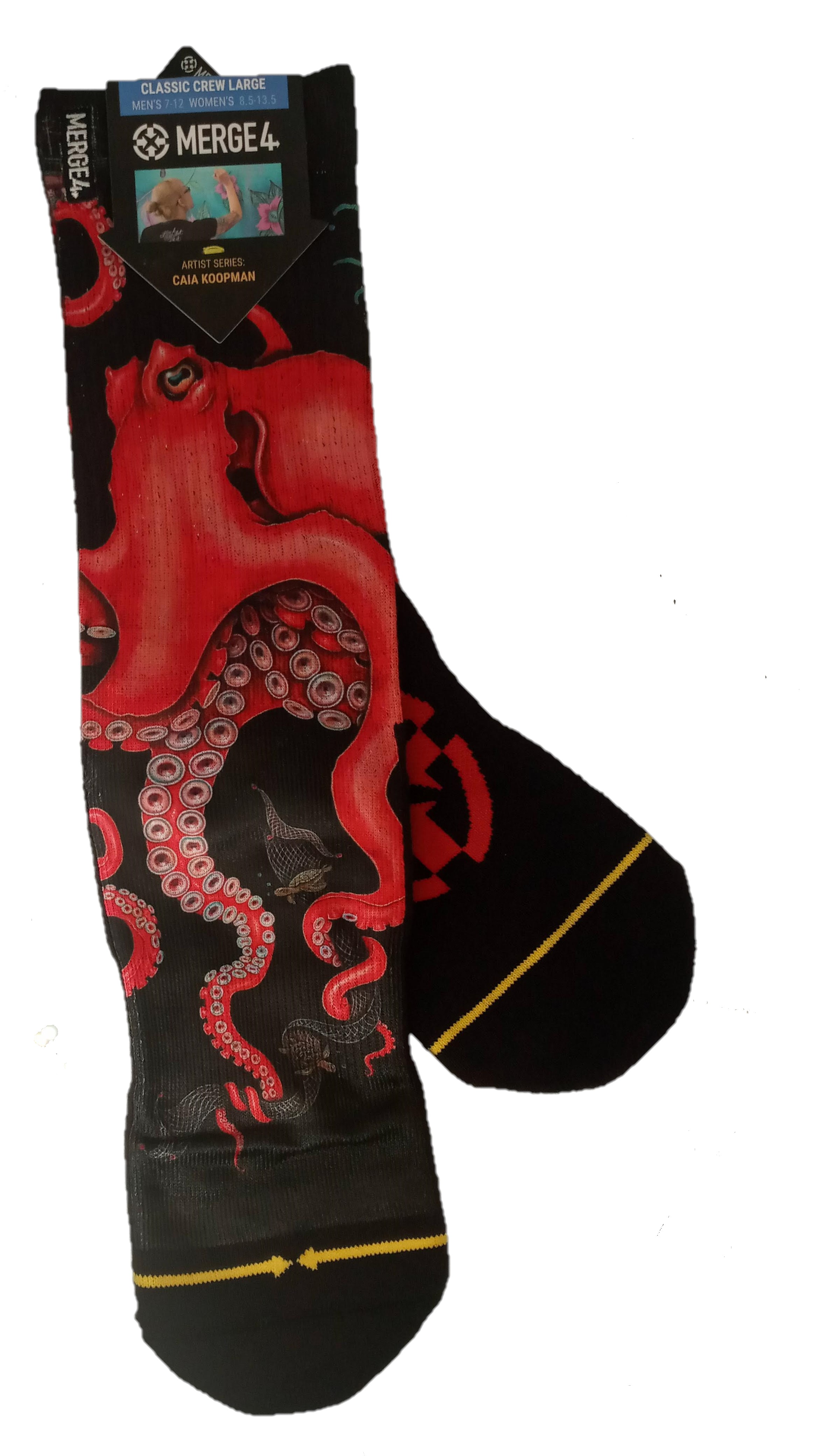 Red Octopus socks (Merge 4)