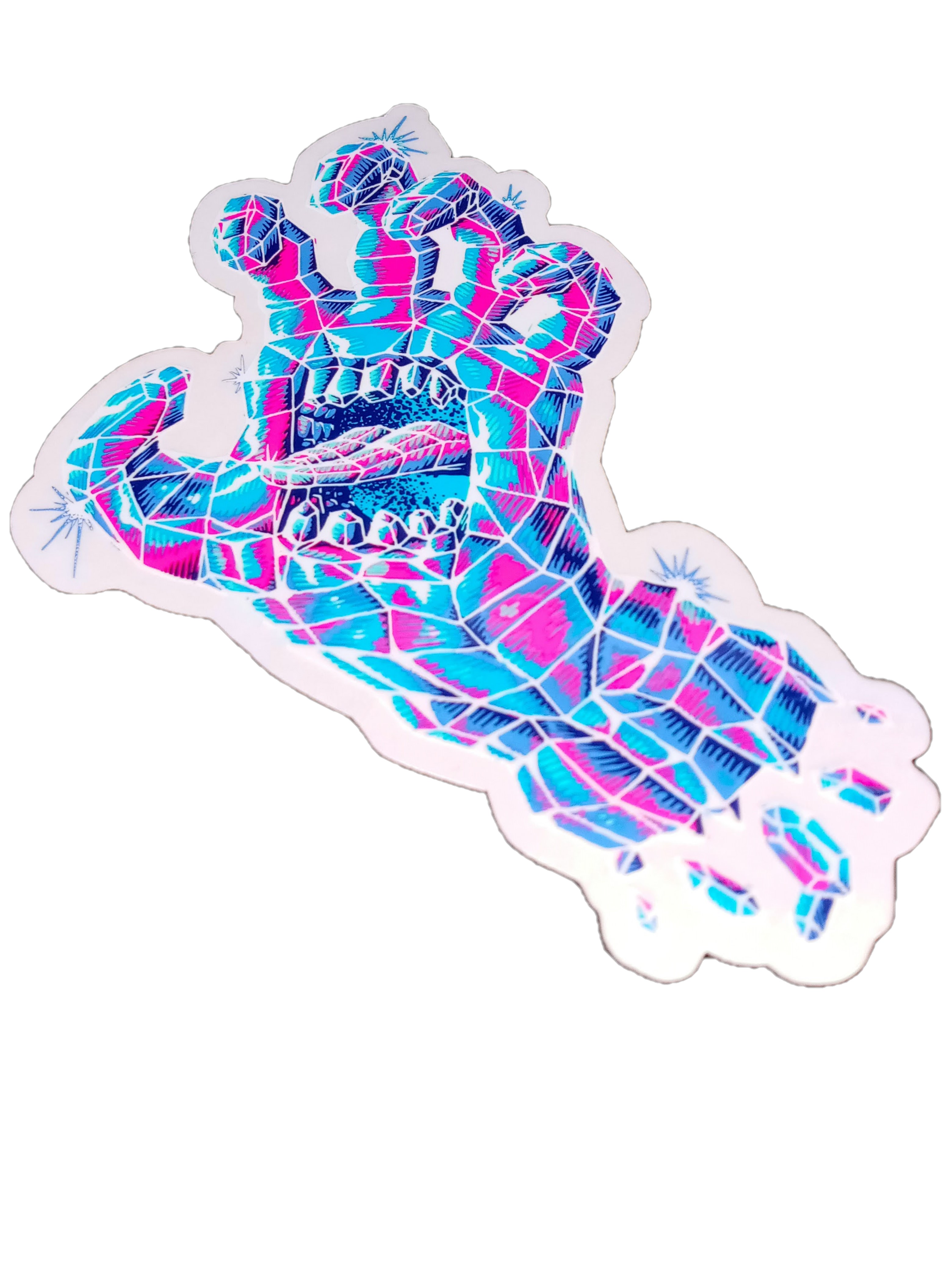 Crystal Screaming Hand Decal