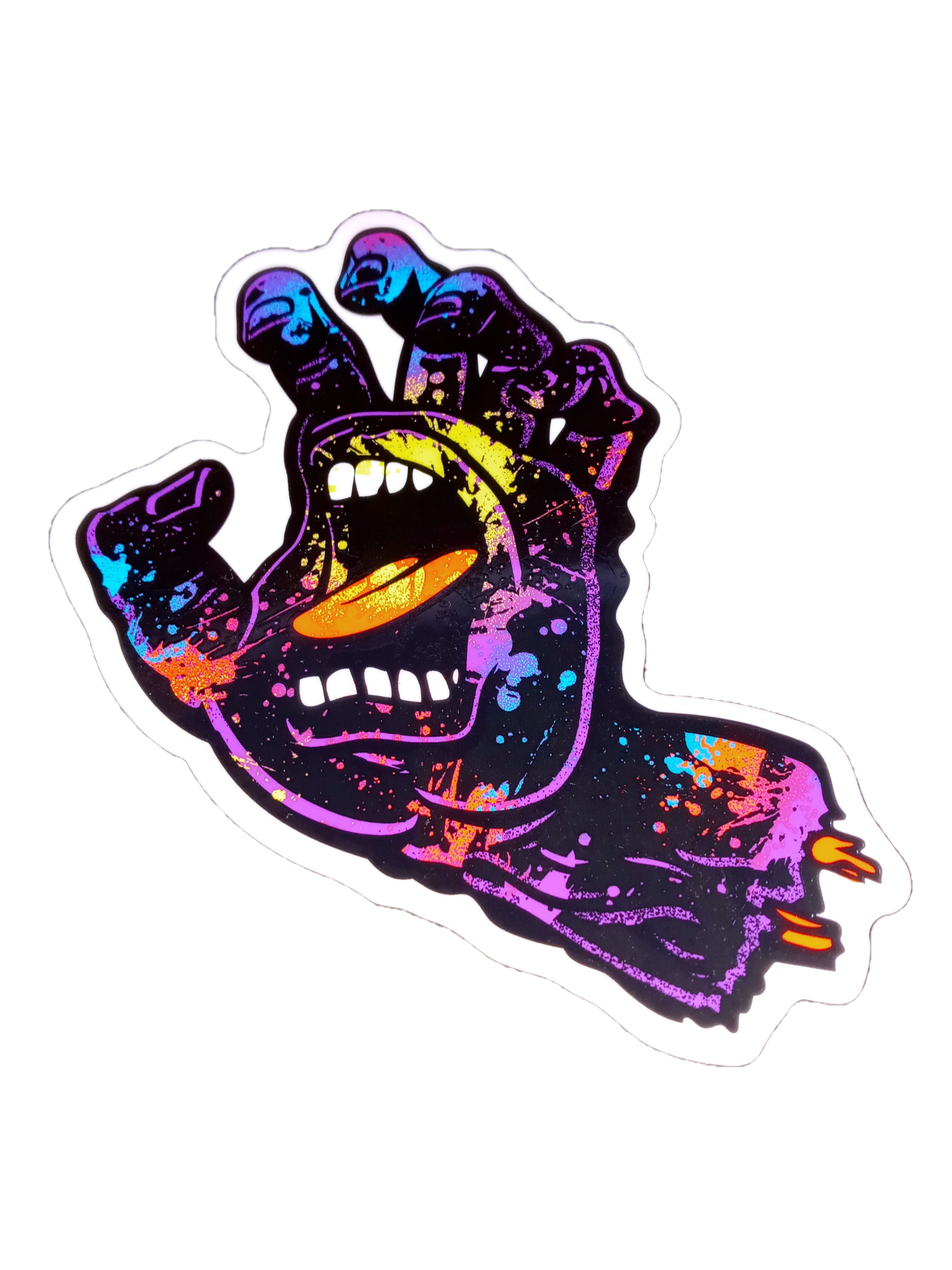 Screaming Hand Splatter Paint Decal