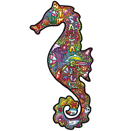 Decal Santa Cruz Psy Seahorse - by Dustin Graham
